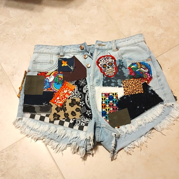 wild fable | Shorts | Upcycled Vintage Denim Patched Shorts | Poshmark
